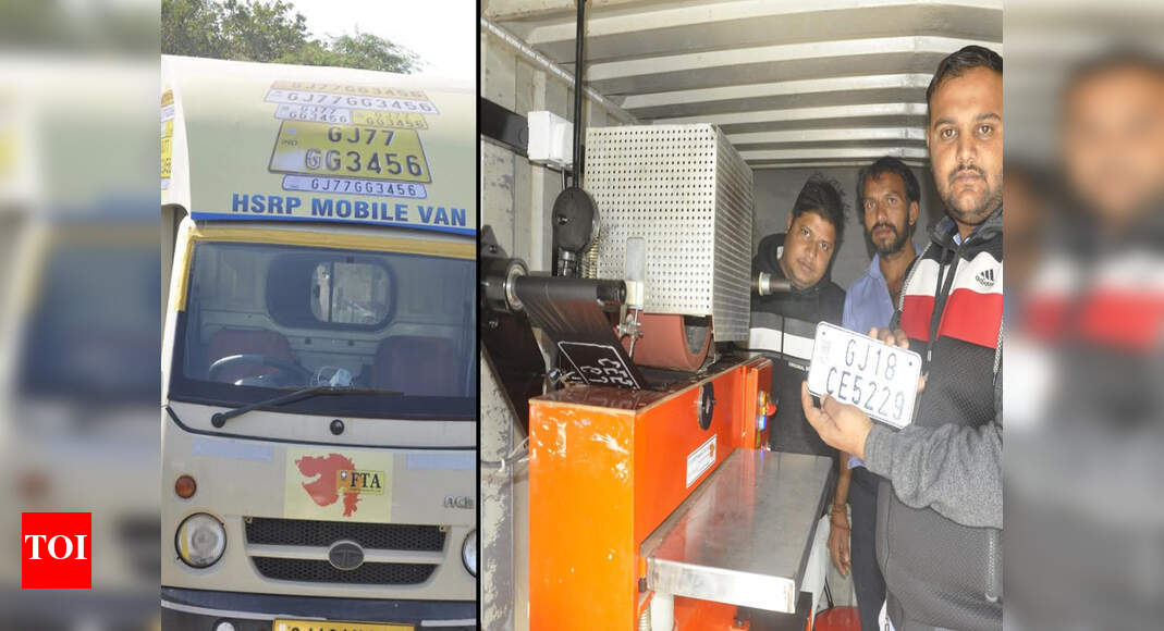 HSRP vans launched at Gandhinagar RTO for replacement of vehicle number ...