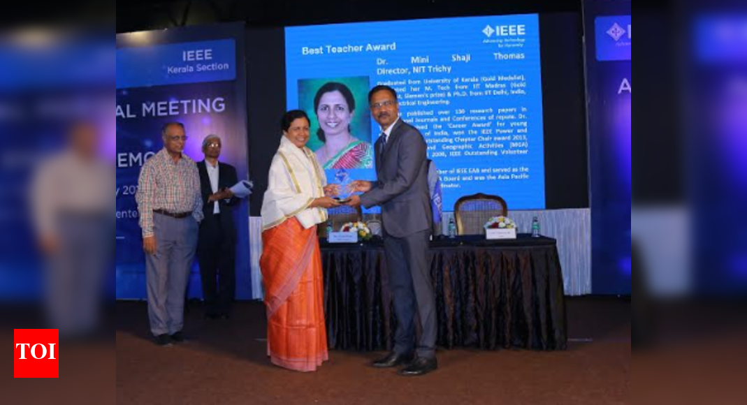 NIT Trichy director Mini Shaji Thomas gets best teacher award from IEEE ...