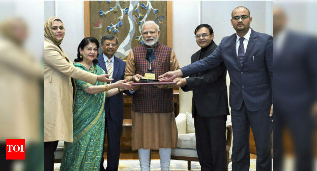 PM Modi receives Philip Kotler award | India News - Times of India