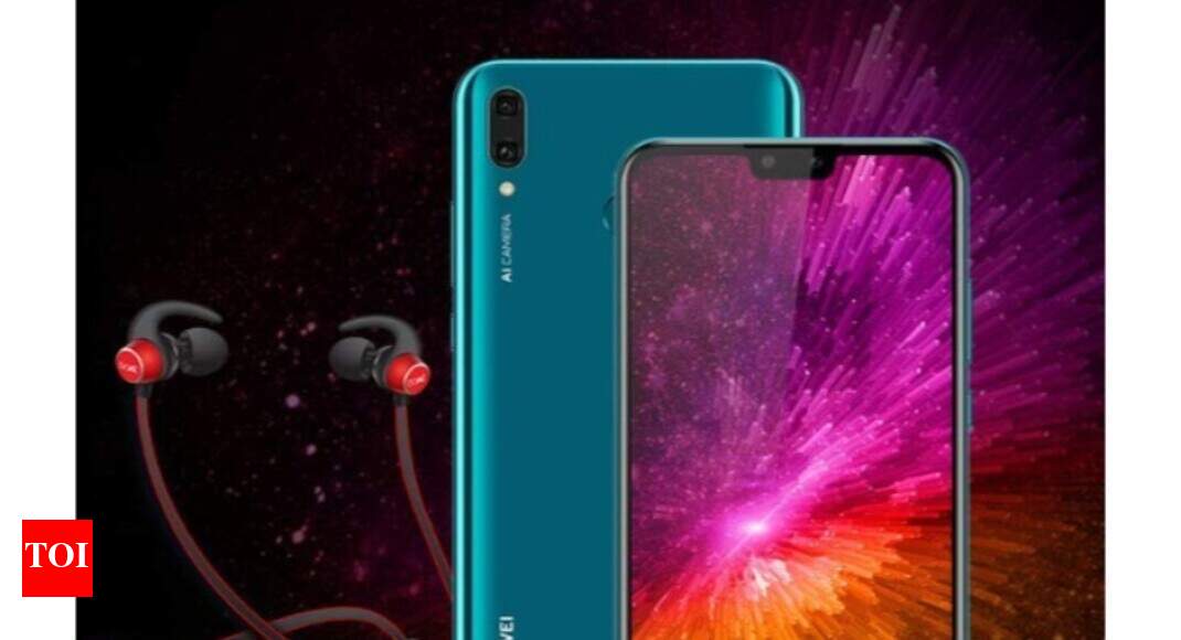 huawei y9 2019: Huawei Y9 to go on sale on Amazon today - Times of India