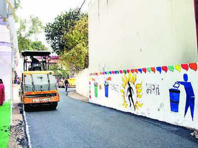 Meerut Cantonment gets its first stretch of polymerised road | Meerut ...