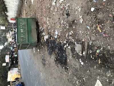 Garbage in front of Church - Times of India