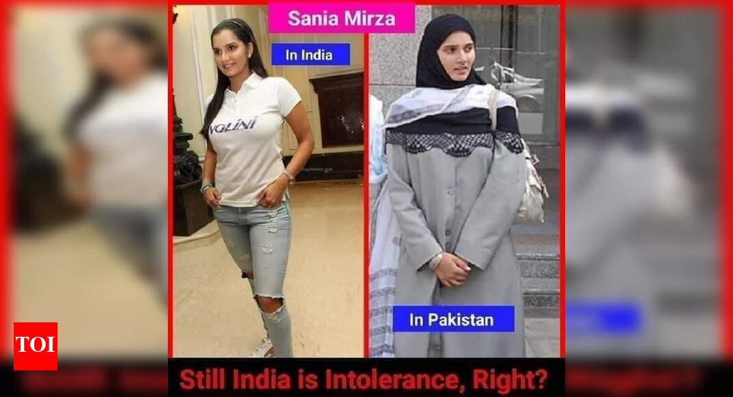 Fake Alert Sania Mirza Wears Hijab When In Pakistan Times Of India