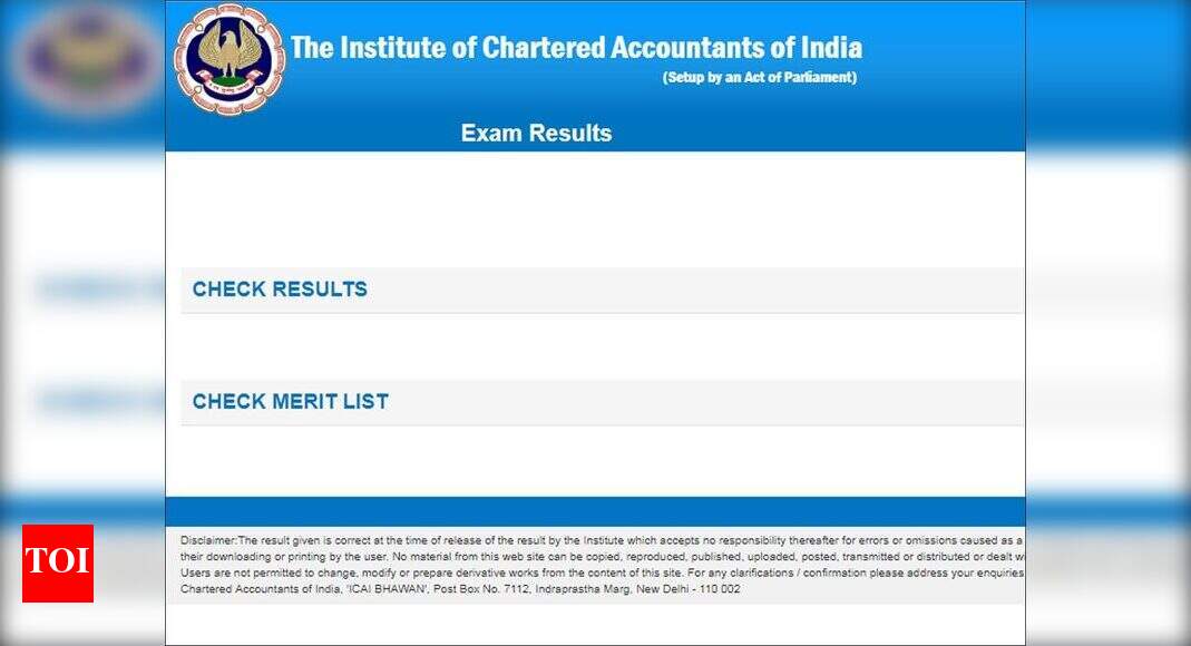 ICAI Result: CA Final and CA Foundation Nov 2018 results declared ...