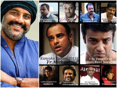Murali Gopy shares a collage of his characters from the past 15 years ...