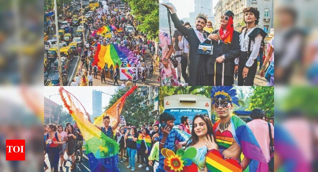 Thousands throng Mumbai’s first pride parade post 377 verdict - Times ...