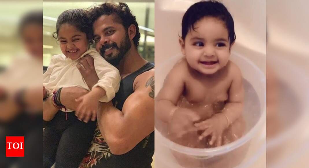 Watch: Sreesanth's baby girl Saanvika playing with water in this ...