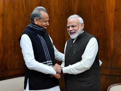 Rajasthan CM Ashok Gehlot meets PM Narendra Modi | India News - Times of India
