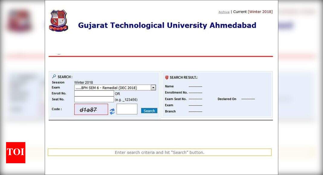 GTU Result 2018: GTU Diploma result 2018 for December exam released ...