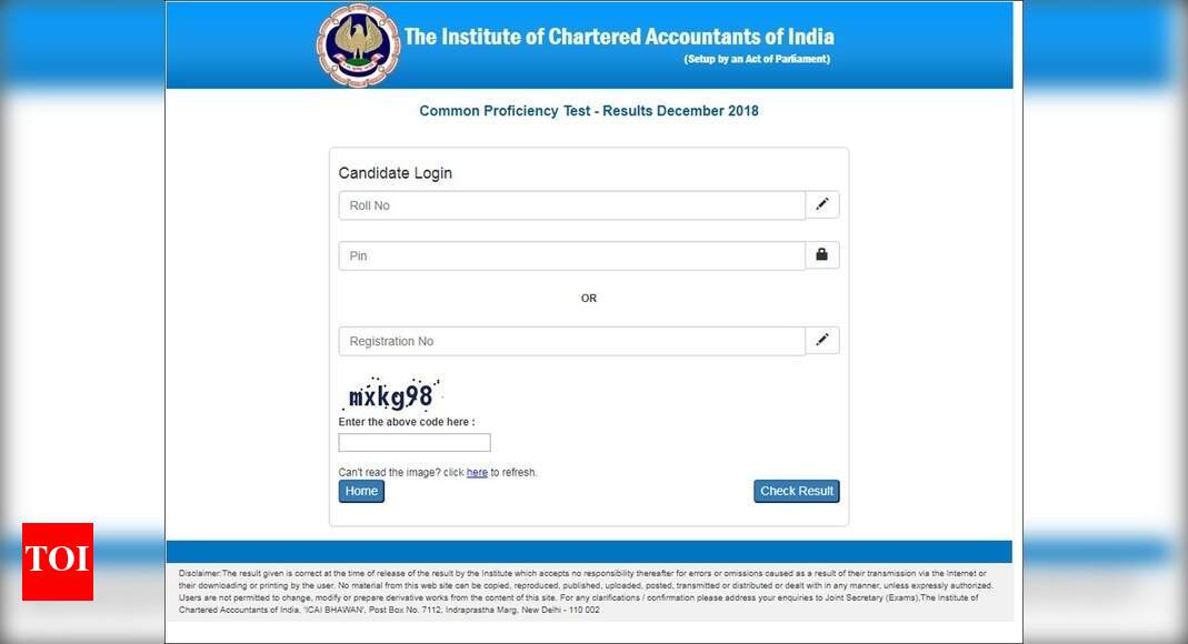 ICAI Results: IPCC CA Intermediate November 2018 results declared ...