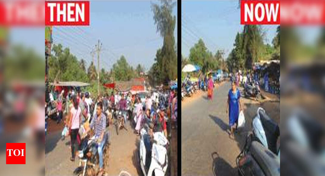 Council shifts temporary market at Quepem, frees road for traffic | Goa ...