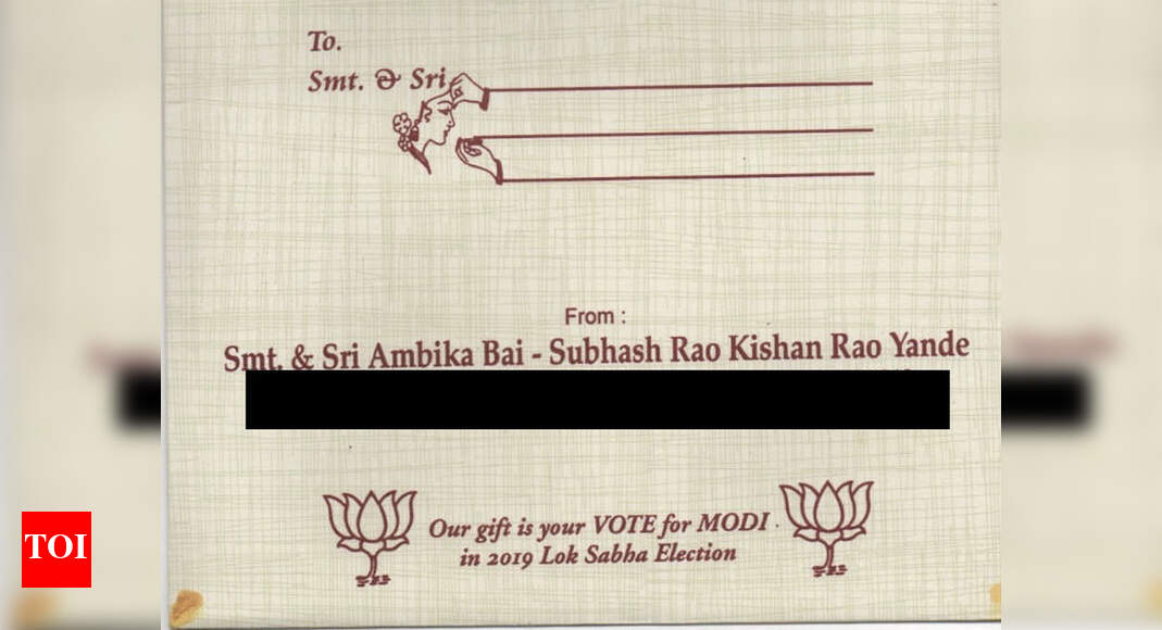 Hyderabad man prints wedding invitation cards asking to vote for Modi ...