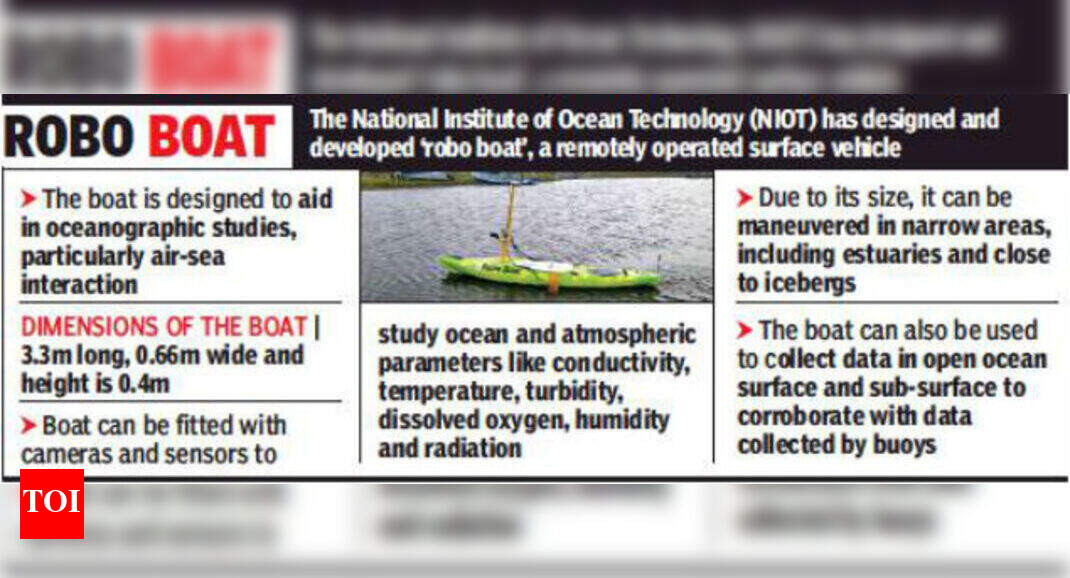 NIOT develops remotely operated boat to study oceans | Chennai News ...