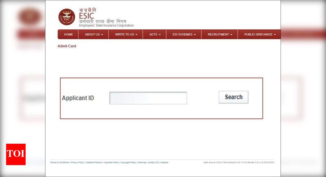 ESIC Admit Card 2019 for Paramedical and Staff Nurse released; download ...