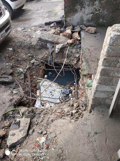 Wastage of water; ditch left open after digging - Times of India