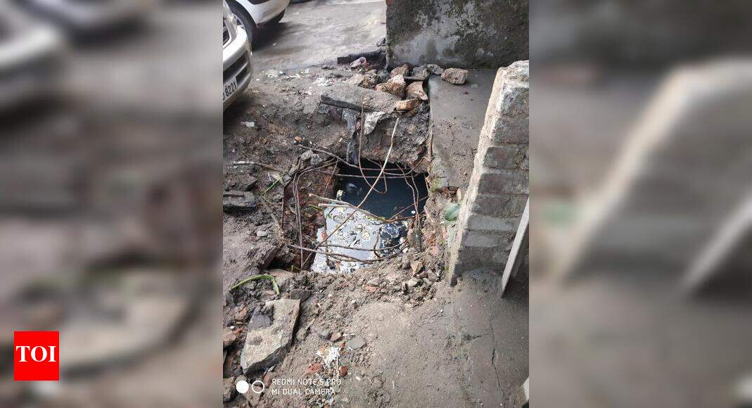 Wastage of water; ditch left open after digging - Times of India