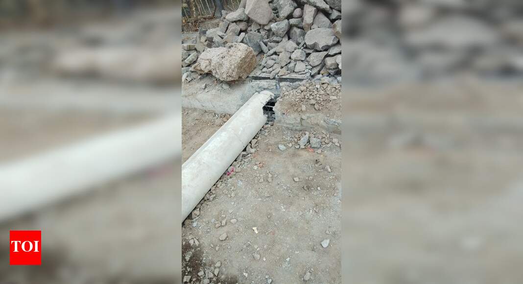 Shoddy Work by Contractor - Times of India