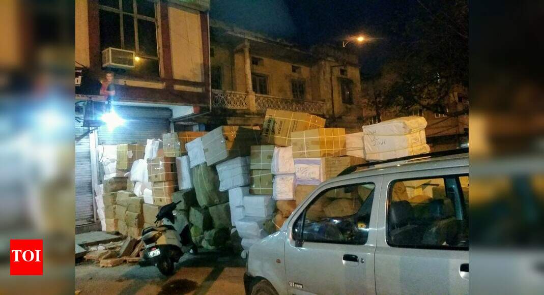 Encroachment on pavement and road - Times of India