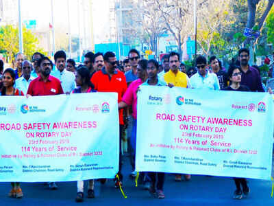 Road safety awareness rally held at Besant Nagar | Chennai News - Times ...