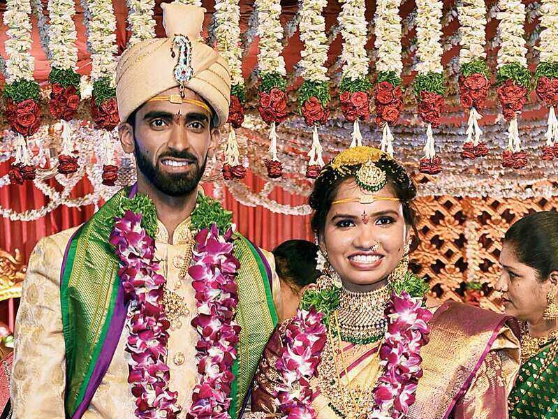 Sikki Reddy: A Tirumala temple-themed wedding for Sikki-Sumeeth ...