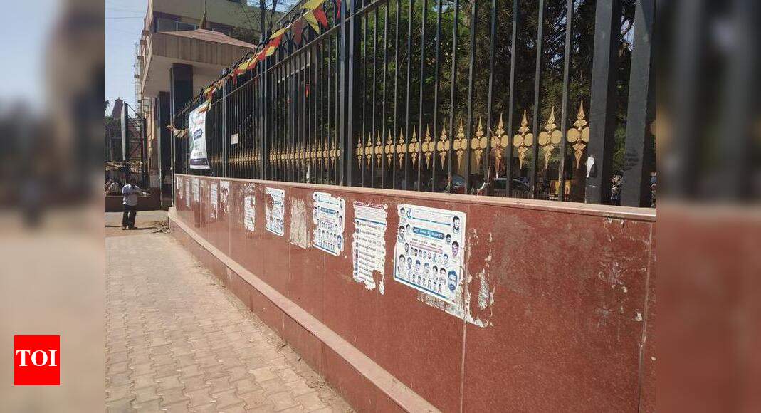 Buildings defaced, but HDMC turns a blind eye | Hubballi News - Times ...