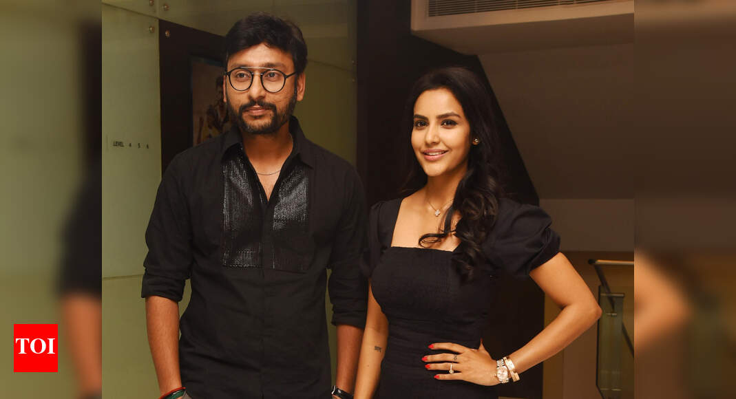 RJ Balaji and Priya Anand at the celebrity premiere of their movie LKG ...