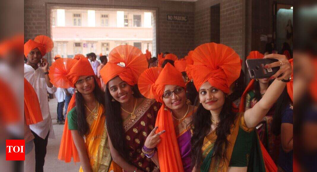 Students celebrated Marathi Divas in their college premises | Events ...