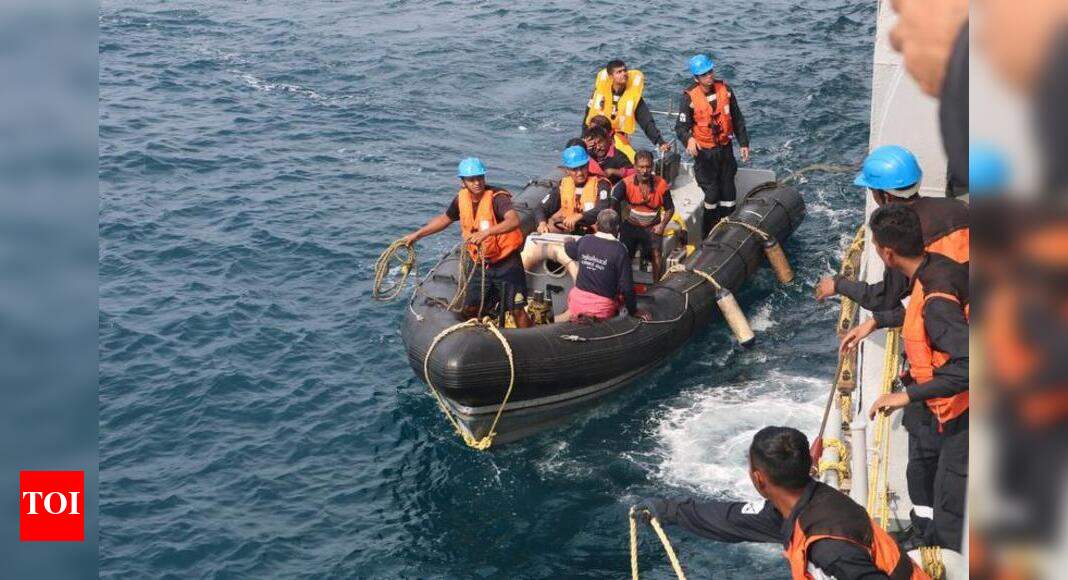 Navy turns saviour for five Kerala fishermen | Kochi News - Times of India