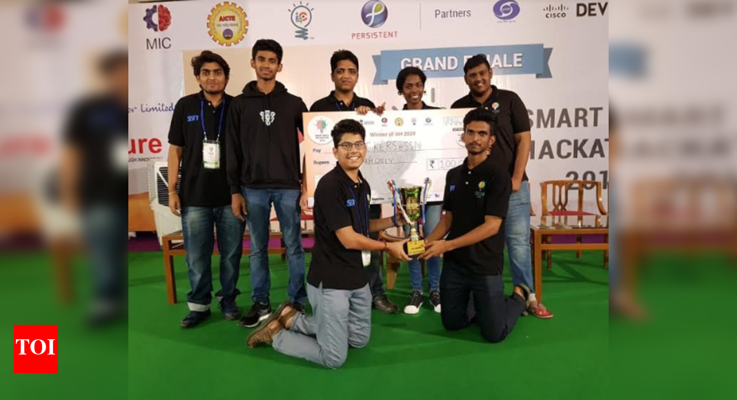 Smart India Hackathon 2019: Chennai students win prizes | Chennai News - Times of India
