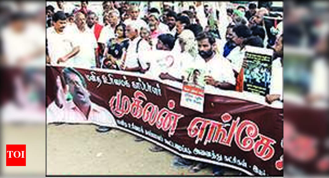 Rights outfits hold protest to trace Mugilan | Madurai News - Times of ...