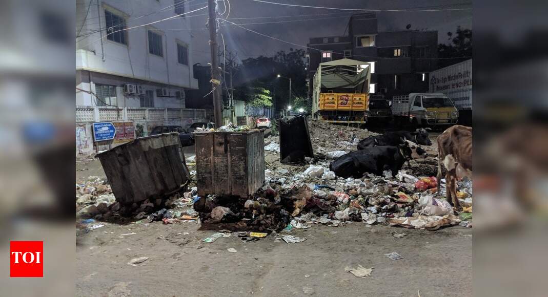 Garbage overflow in Arumbakkam - Times of India