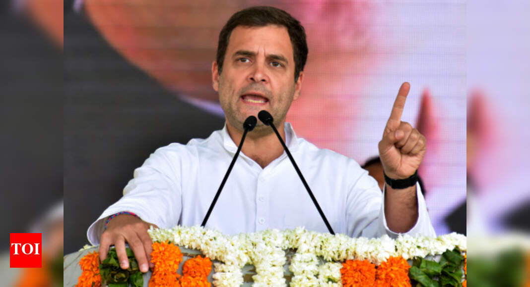 Weak Modi scared of China's Xi, claims Rahul | India News - Times of India