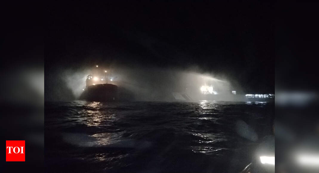 Coast Guard ships come to aid of Sagar Sampada after fire breaks ...