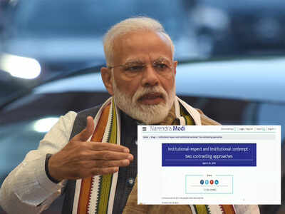 Narendra Modi: PM Modi attacks Congress, says institutions biggest ...
