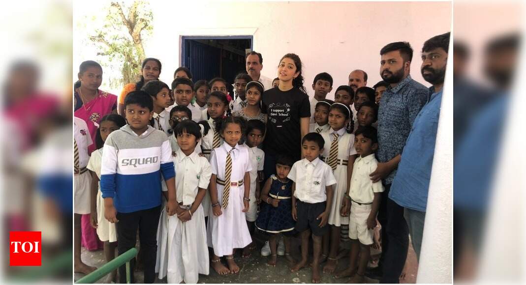 Pranitha Subhash shares the colours of joy with kids | Kannada Movie ...