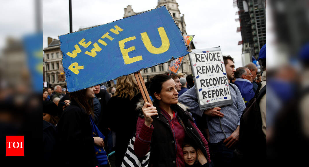 Thousands demand second referendum at anti-Brexit march in London ...