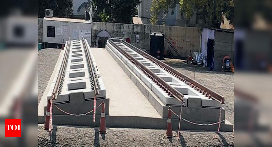 Training tracks for bullet train ready | Vadodara News - Times of India