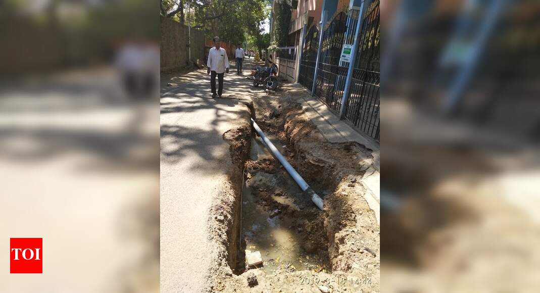 Large Pits in Jai Nagar 7th Street - Times of India
