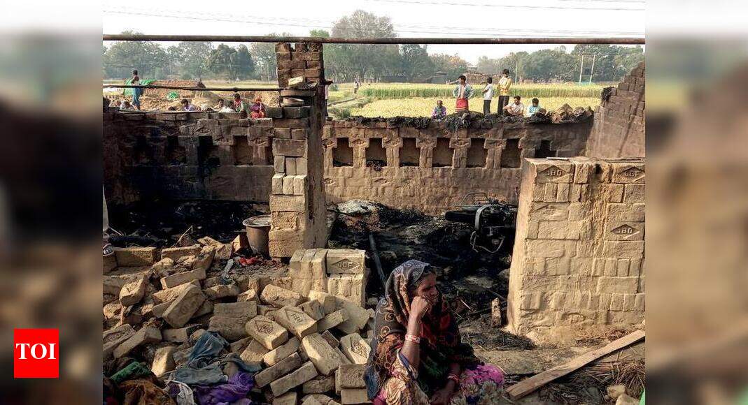 Two minors burnt alive as thatched hut catches fire | Prayagraj News ...