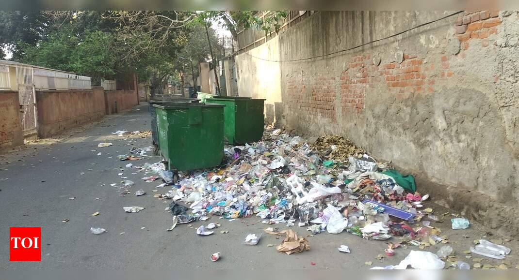 Garbage in back lane - Times of India