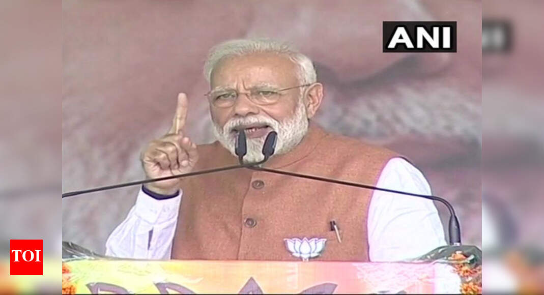 PM Modi: Congress govt sat on Rafale deal, eyeing kickbacks - The Times ...