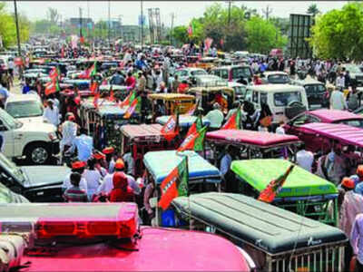 Low turnout, traffic snarls mark BJP’s first big rally | Meerut News ...