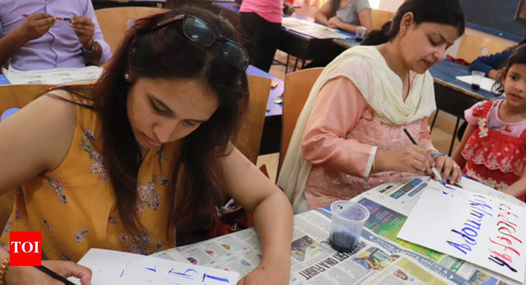 Noida college organises calligraphy workshop | Noida News - Times of India