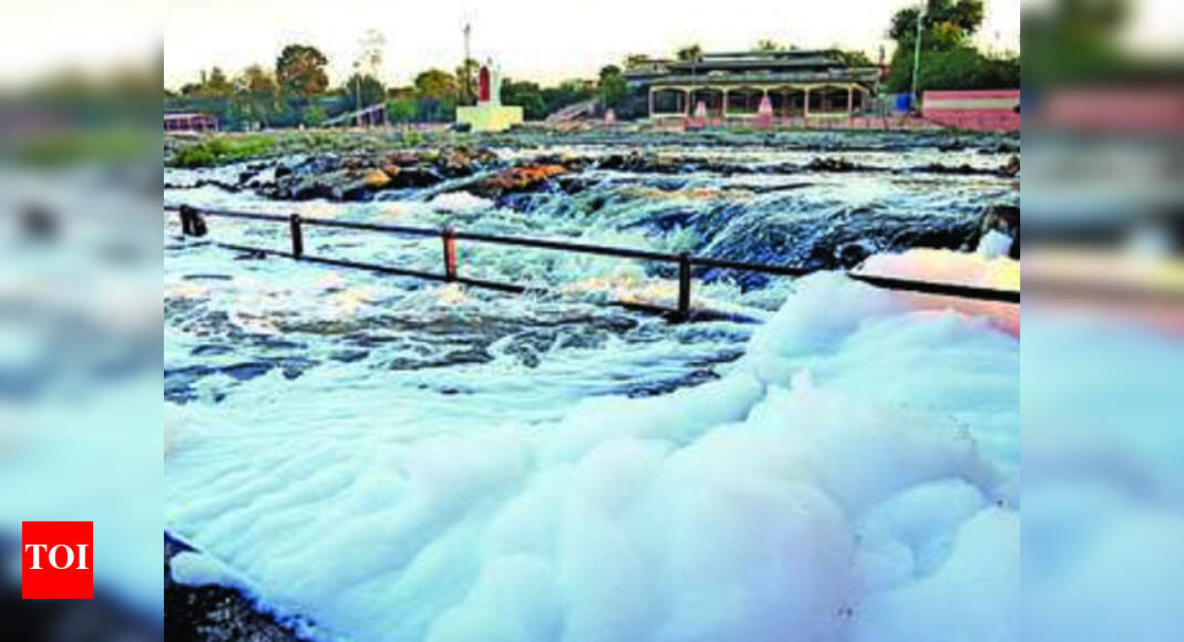 NMC helpless in stopping flow of sewage into river | Nashik News ...