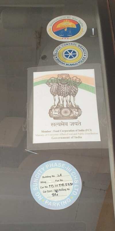 Missuse of Police & Govt Emblem sticker's on car - Times of India