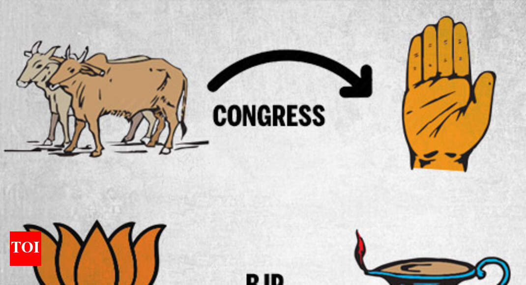A tale of changing election symbols of Congress, BJP - Times of India