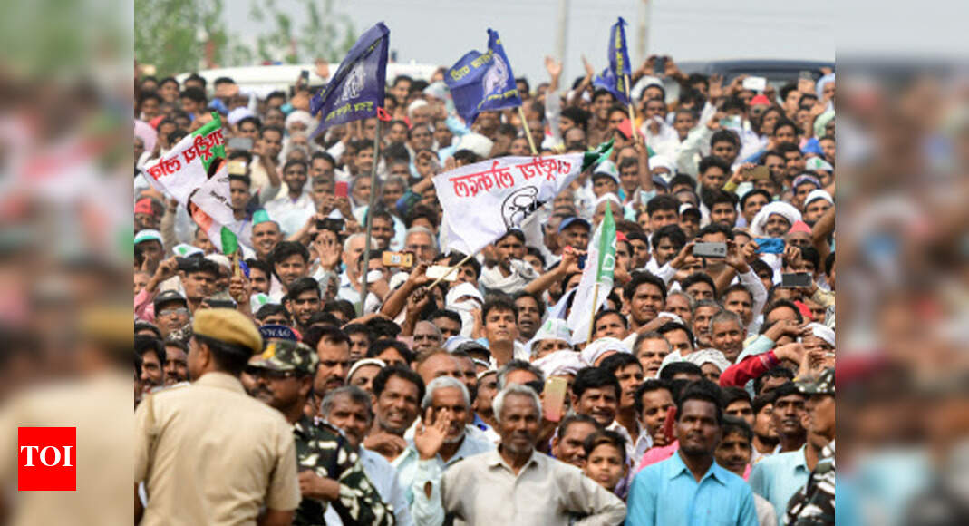 Bhim Army chief Chandrasekhar Azad's posters crop up at rally - Times ...