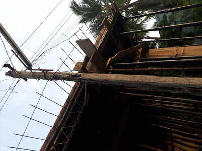 Damaged electrical post - Times of India