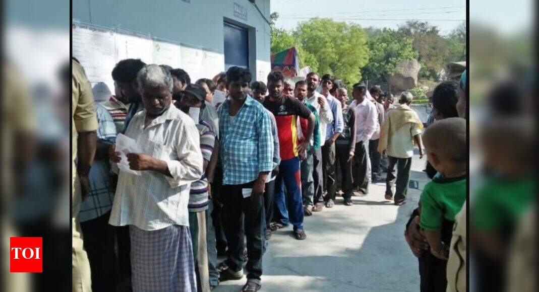 Thousands turn up in Telangana polling booths - Times of India