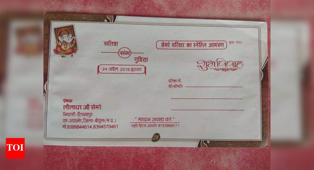 In shaadi season, EC asks for ‘matdan’ along with kanyadaan - Times of ...